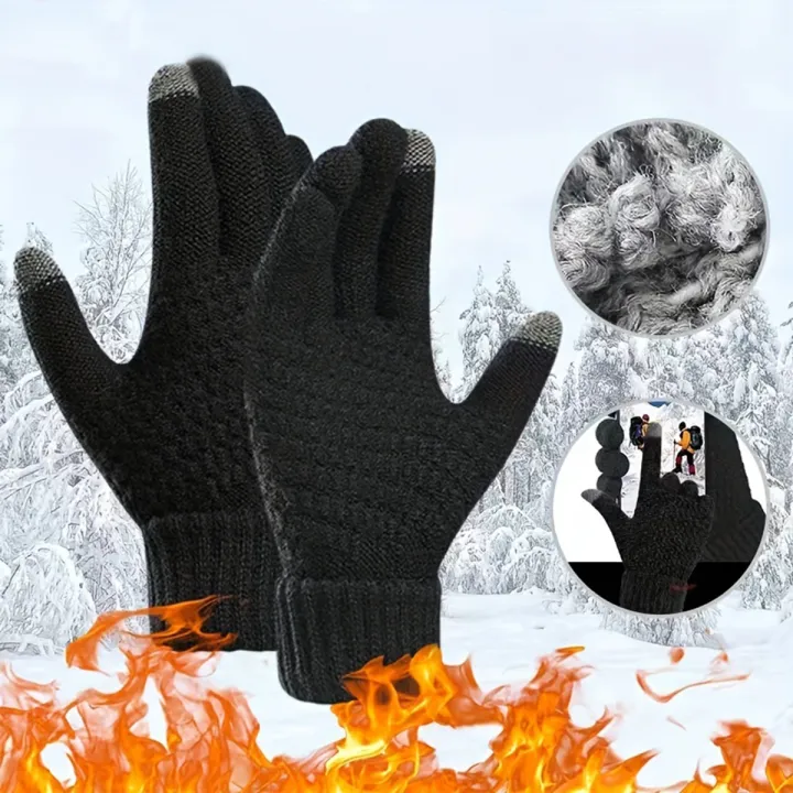 Winter Warm Knitted Gloves Mobile Phone Touch Screen Knitted Gloves ...