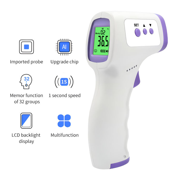 Household Outdoor non-contact Forehead Digital Display Thermometer ...