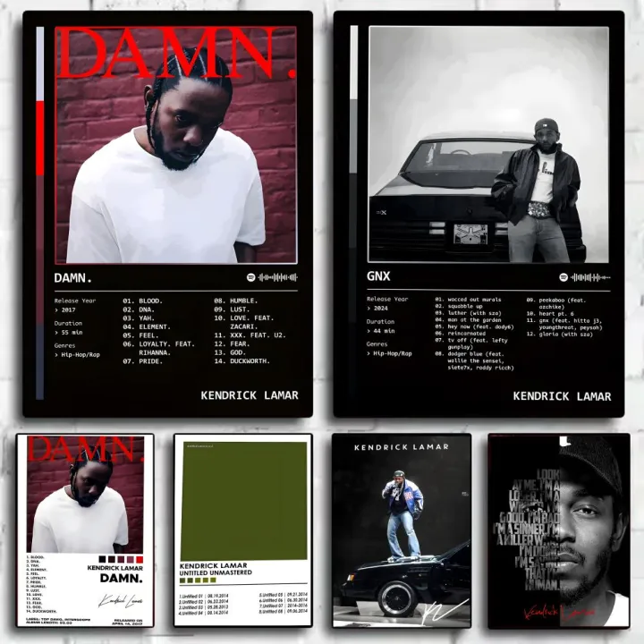 Pop Singer K_Kendrick L_Lamar Album Poster Decorative Wall Art Stickers ...