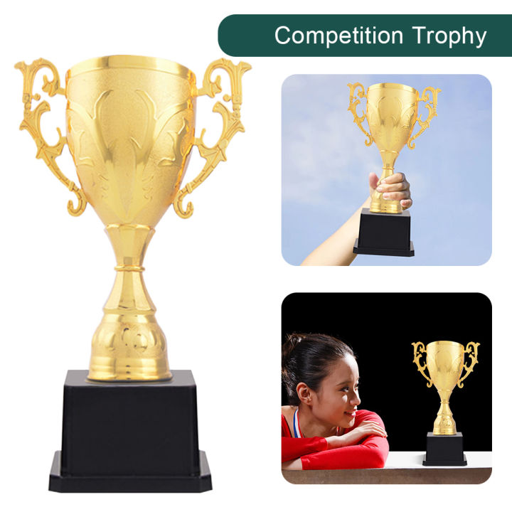 1/2Pcs Plastic Golden Mini Award Trophy Toys Prizes for Kids Birthday ...