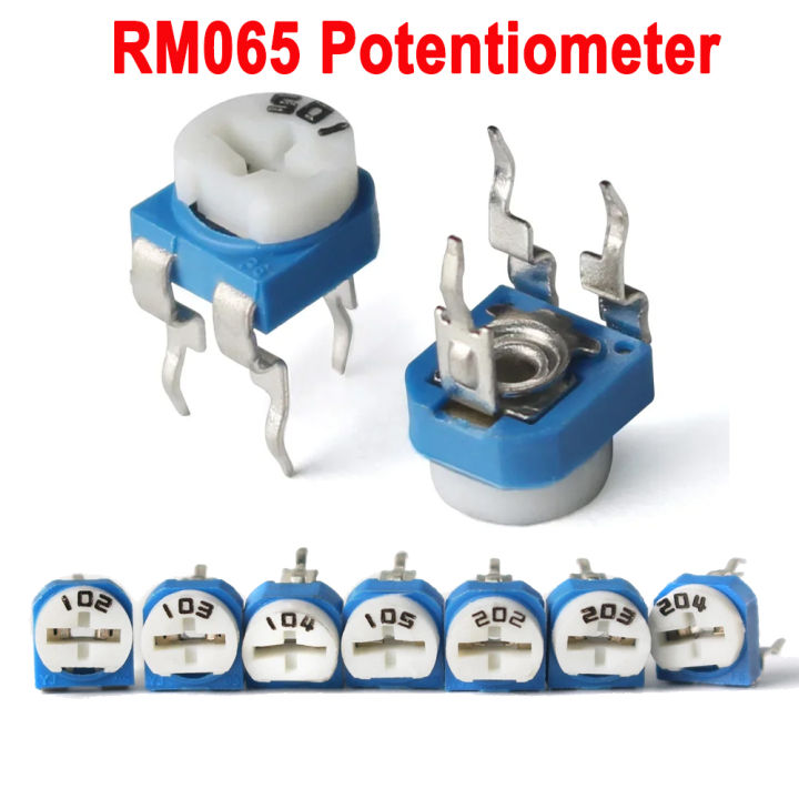 20PCS RM065 Potentiometer 1K 2K 5K 10K 20K 50K 100K 200K 500K 100R 200R 500R 1M Resistance RM ...