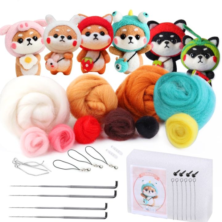 1 Pcs Wool Felting Package Material Animal Handmade Toy Non-Finished ...