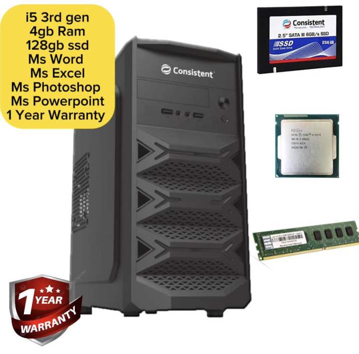 i5 3rd gen Cpu Only 4gb Ram/128gb ssd/Windows 10/Office package | Daraz ...