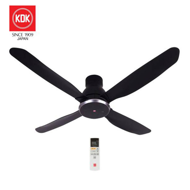 KDK W56WV 56 inch Remote Control 4 Blade Ceiling Fan | Black | Daraz.com.bd