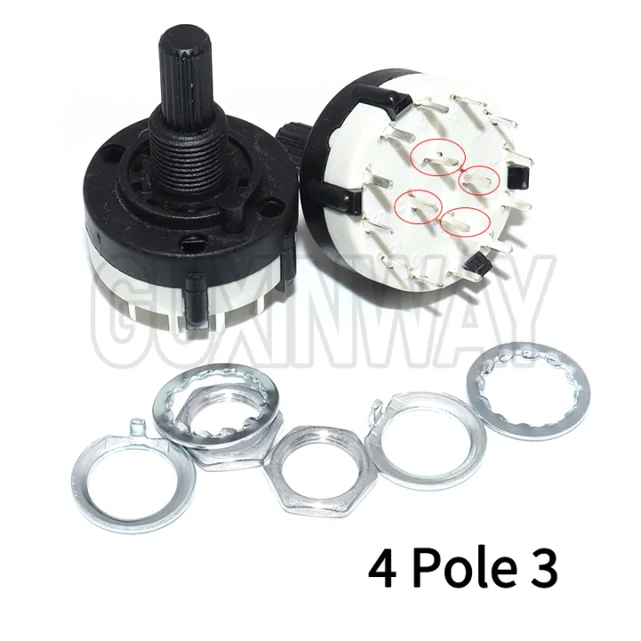 RS26 1 Pole Position 12 Selectable Band Rotary Channel Selector Switch ...
