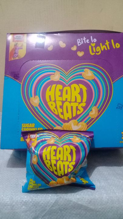 Heart Beats Bite Lo Light Lo sugar sprinkled crunchy biscuits Pack of ...