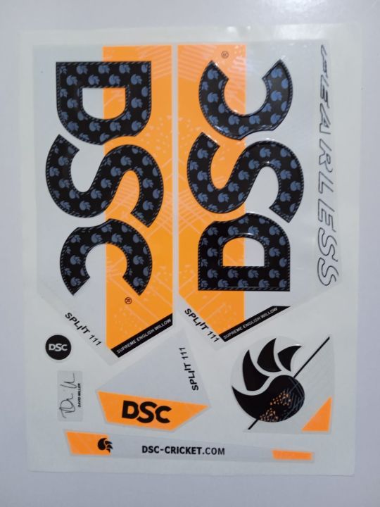 New 3D 2023 DSC Orange Edition Cricket Bat Sticker For Professional ...