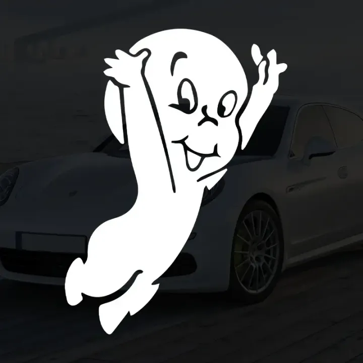 Vinyl Casper Ghost Car Decal – Adhesive Vehicle Bumper Sticker, JDM ...