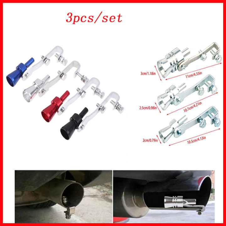 3Pcs Universal Car Turbo Sound Whistle Muffler Exhaust Pipe Whistle ...