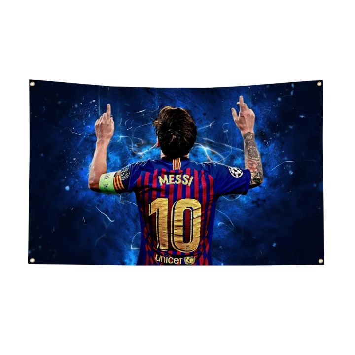 Advertising Leo Messi Outdoor Decorations Custom Flags Room Decor Wall ...