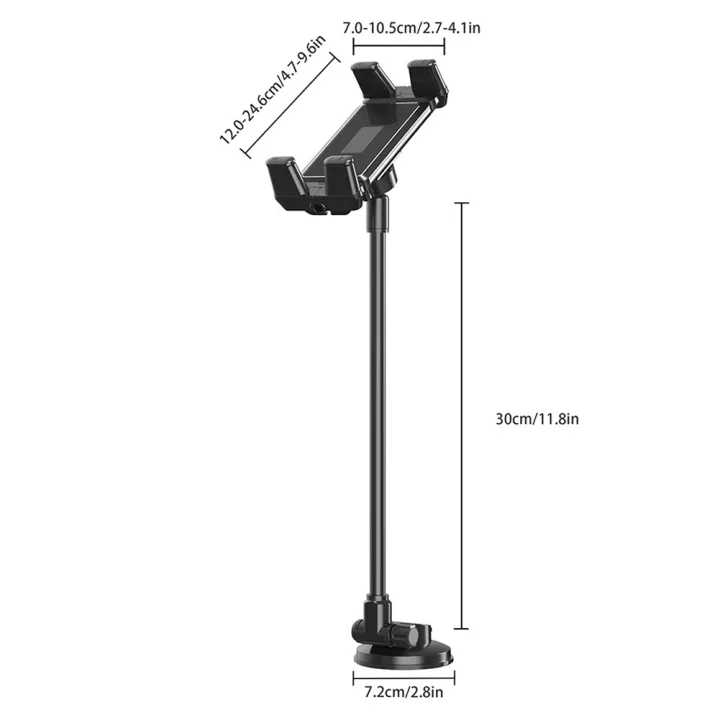 Suction Cup Dashboard Phone Tablet Holder Long Arm Gooseneck Phone ...