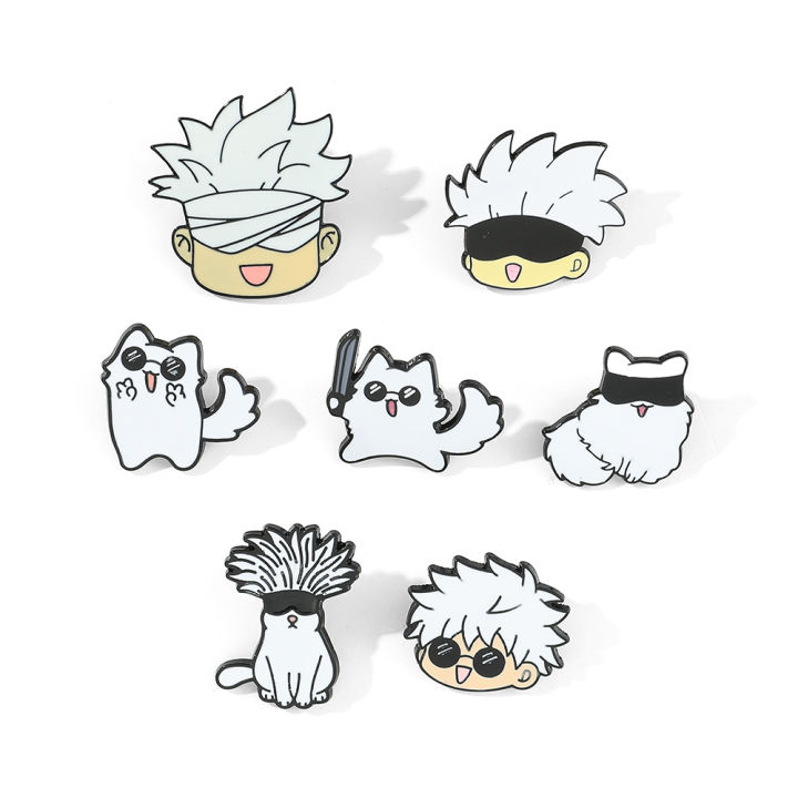 Enamel Pins Cute Anime Character Eye Patch Comic Brooch Badge Anime ...