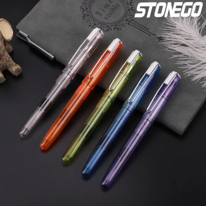 STONEGO Colorful Transparent Pens Student Positive Posture Fountain Pen ...