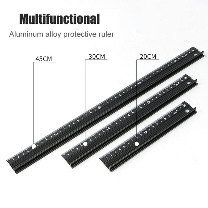 20CM 30CM 45CM Metal Ruler Laser Calibration Printing Scale Ruler ...