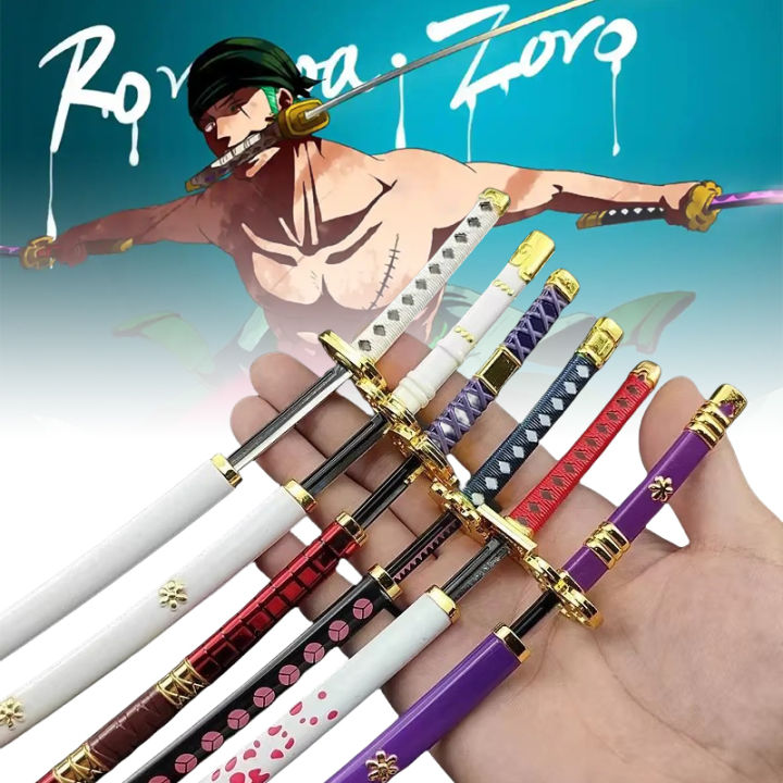 Mini Metal Roronoa Zoro Katana One Piece Steel Sword Ninja Knife Real ...