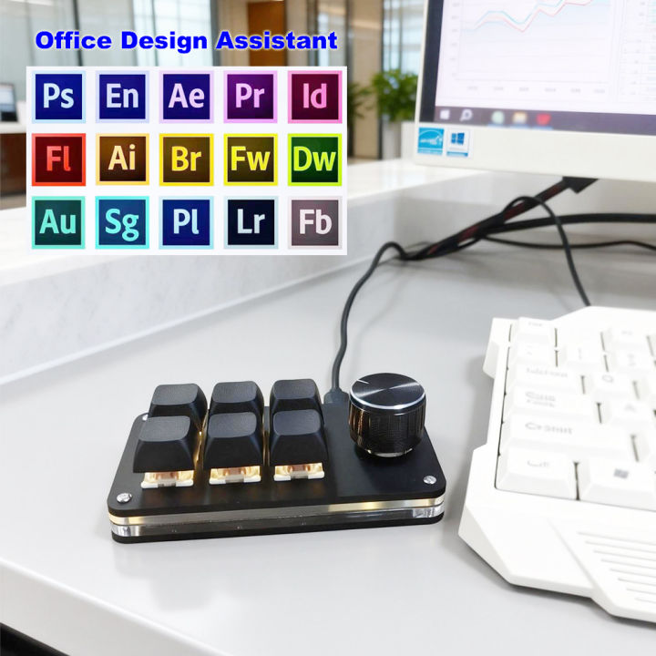 6 key + single knob full key customization, multimedia keyboard copy ...
