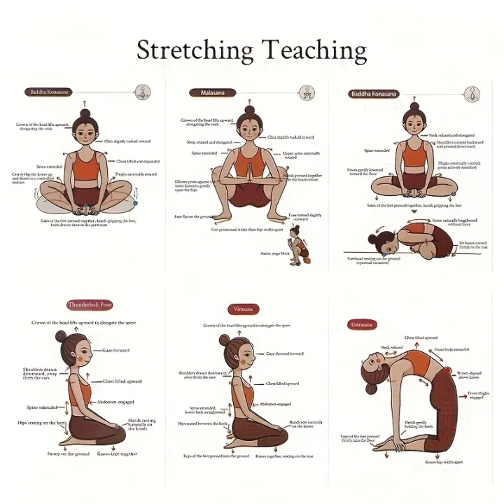 32 Pieces/Set Yoga Pose Guide Cards – Basic Yoga Practice Cards ...