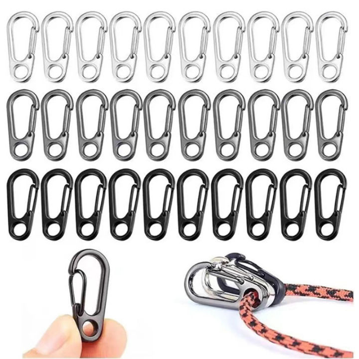 10pcs Small Clasp Buckle Keychain Carabiners Outdoor Camping Buckles ...