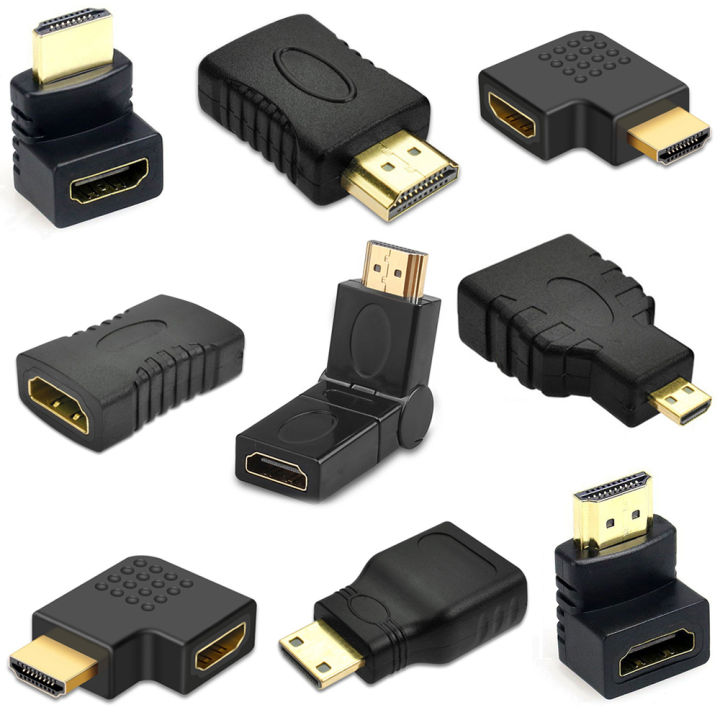 HDMI-Compatible Adapter 90 270 Degree Right Angle Male to Female ...