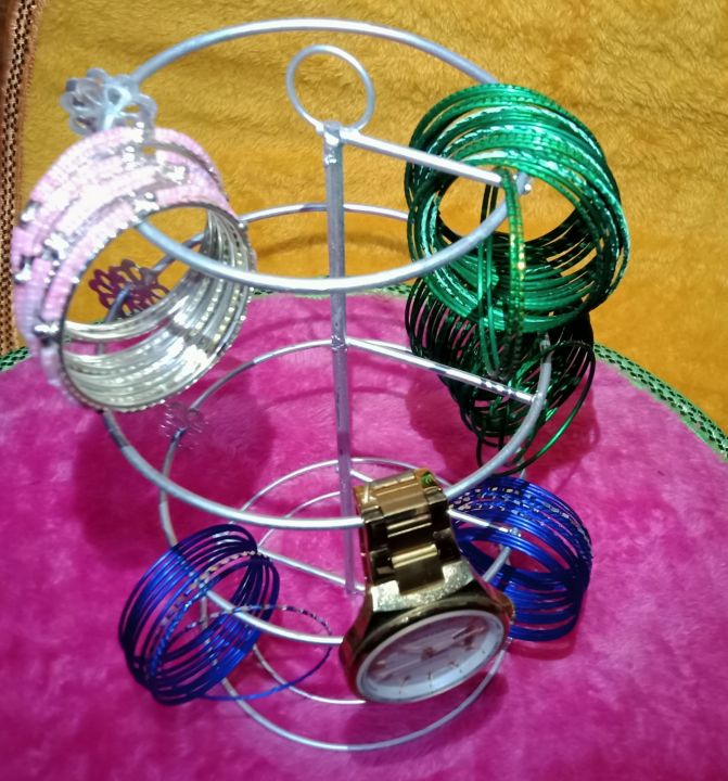 Bracelet watch churi Stand Metal Bengal organizer Churir rack churi ...