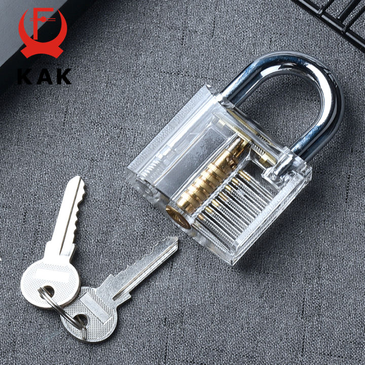KAK Transparent Practice Padlock with Keys 80x50mm DIY Visible Lock ...