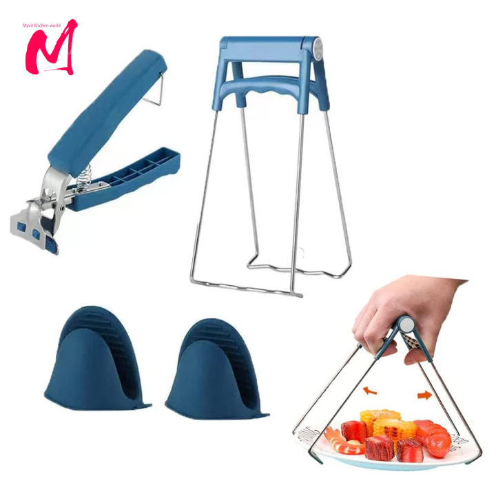 4PCS Bowl Clip Gripper Clips Retriever Tongs for Lifting Hot Dishs Bowl ...