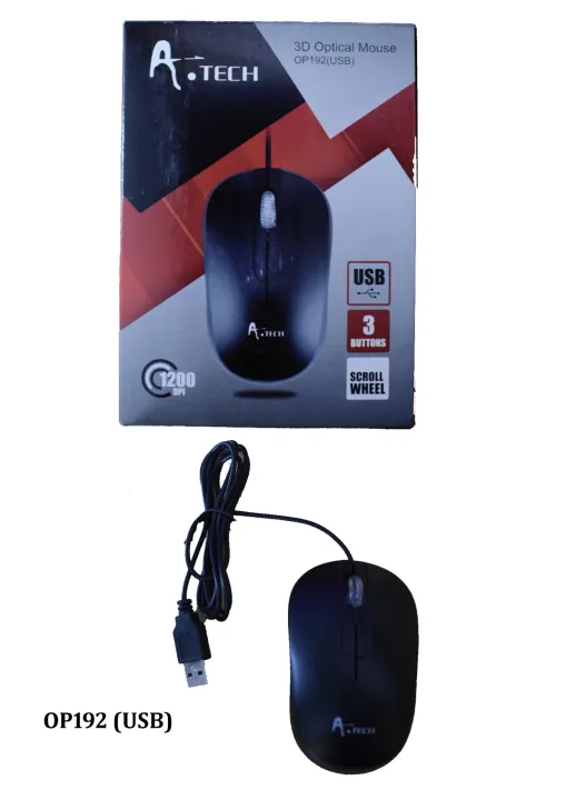 A.TECH Optical Mouse model (YT-Op192) usb | Daraz.com.bd