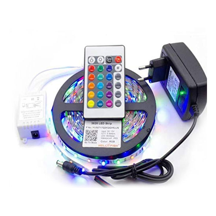 5 Colors LED Strip Light With Remote Control | Daraz.com.bd