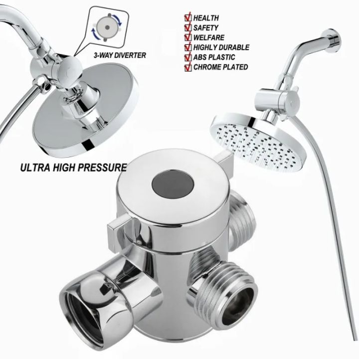 Diverter Valve G1/2 Splitter 2 or 3 Way Water Separator Shower Tee ...