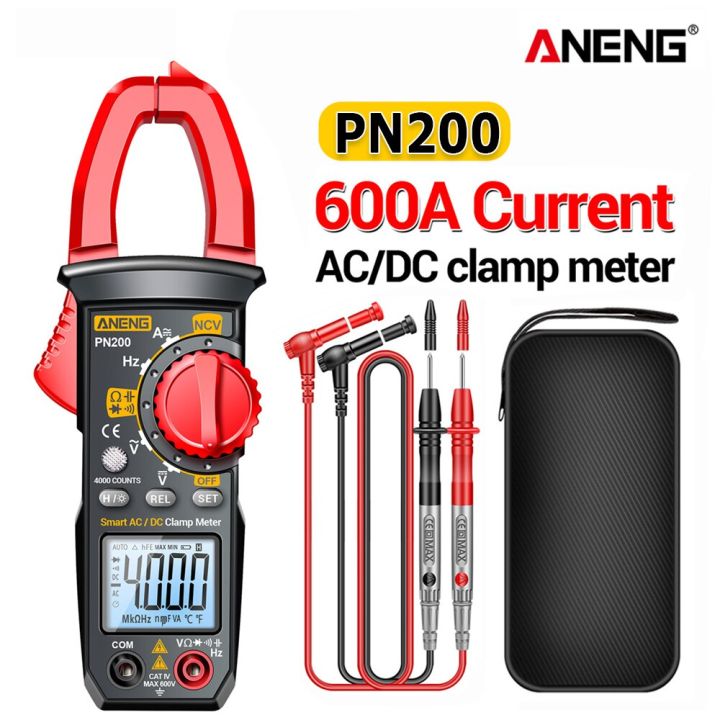 ANENG PN200 Digital Clamp Meter DC/AC 600A Current 4000 Counts ...