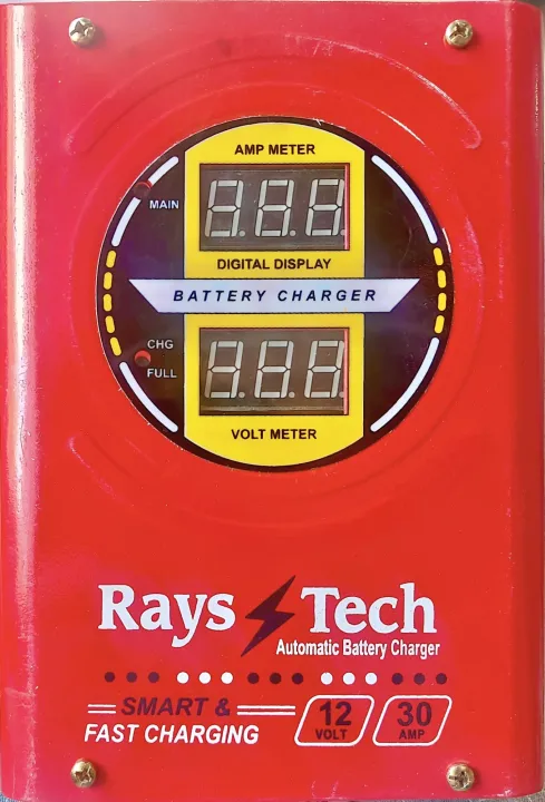 Rays Tech 12V Automatic Battery Charger 30Amp – Four-Phase Charging ...