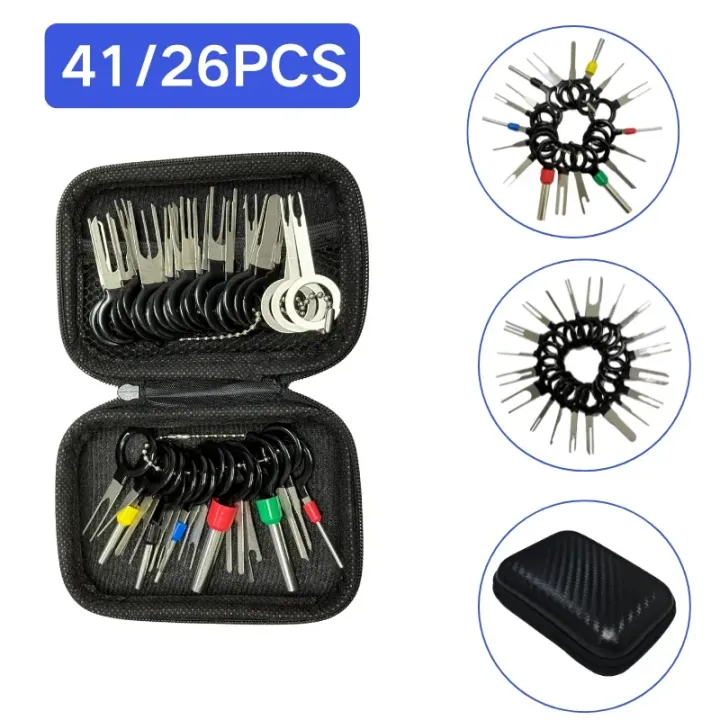 41/26pcs Car Terminal Removal Kit Box Wire Plug Connector Extractor ...