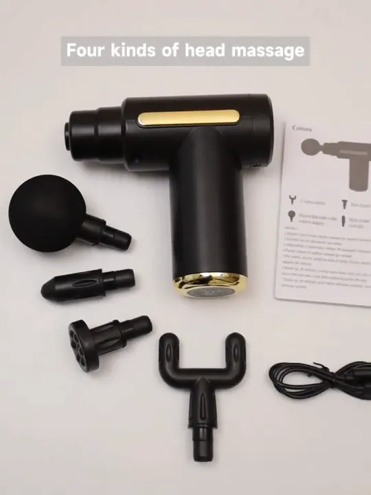 Powerful Deep Tissue Massage Gun - 5-in-1 Multifunctional Electric ...