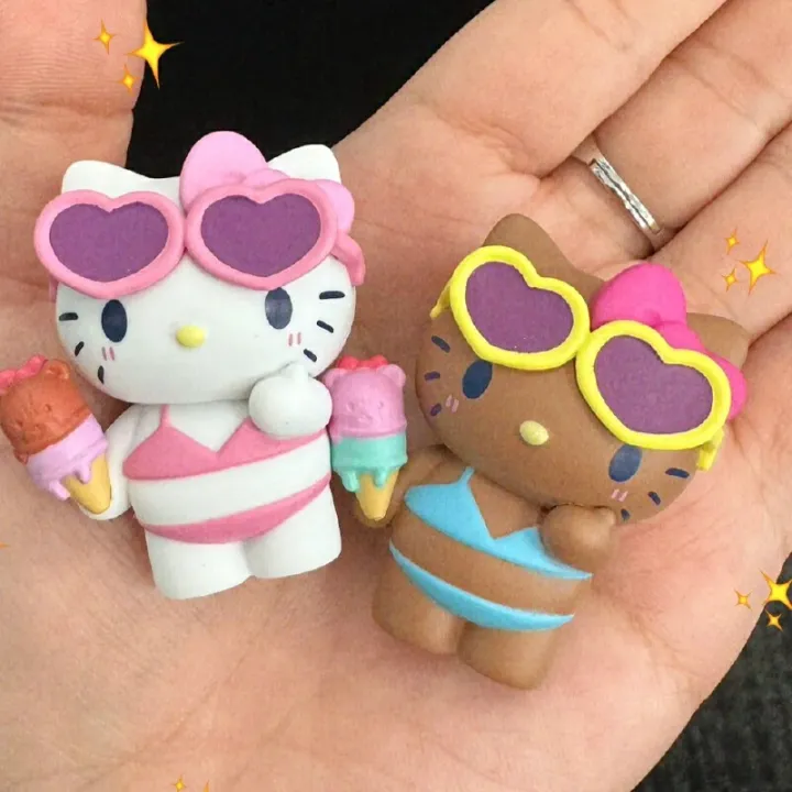 Action Figures Model Summer Swimsuit Collection Kt Cat White Kuromi ...