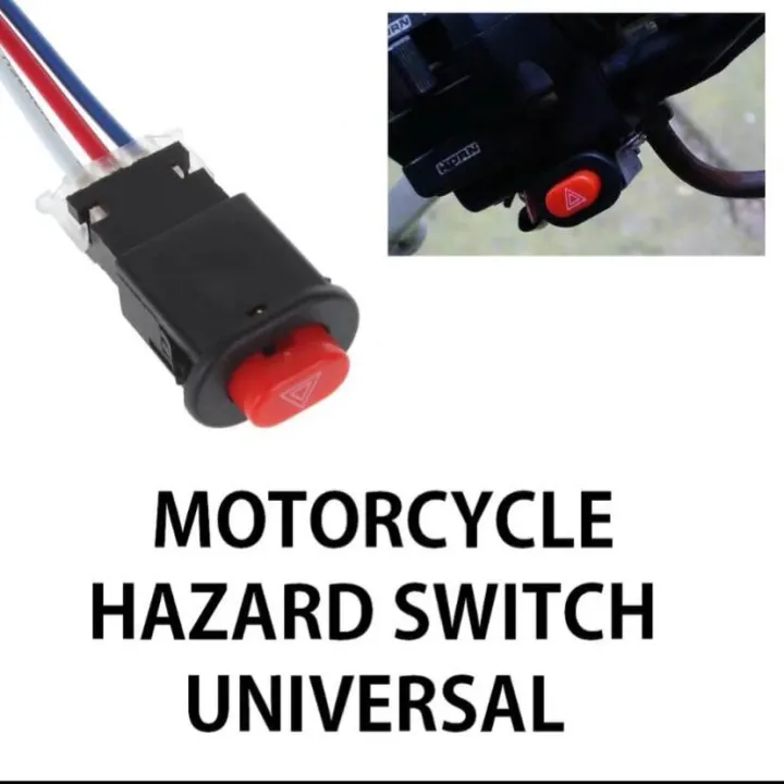 Motorcycle Double Flash Switch Hazard Light Switch Button Flash Warning ...