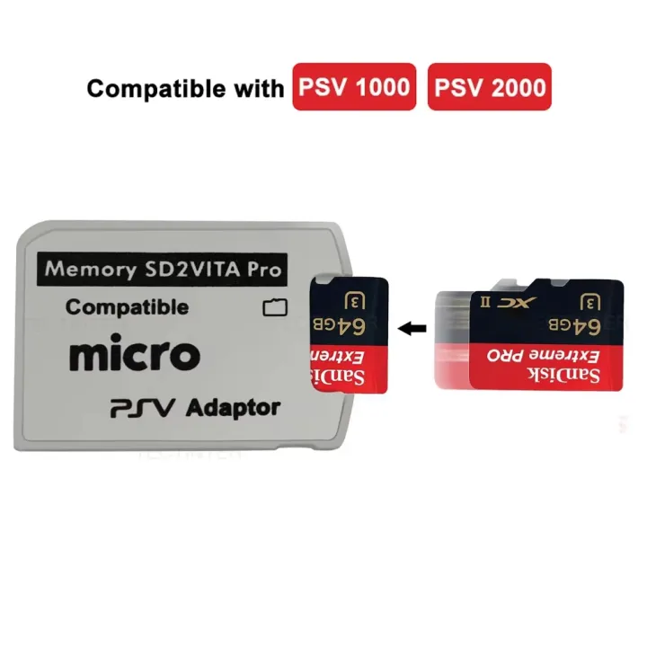 SD2VITA 6.0 Micro Memory Card Adapter For Sony PlayStation PS Vita 1000 ...
