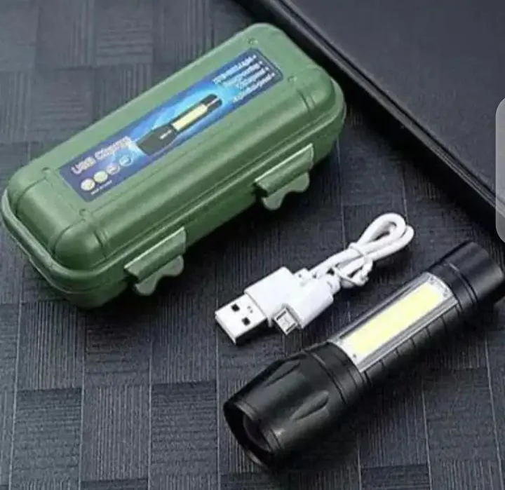 Zoomable Mini Led Flash Light Aluminum Pen Torch Emergency Penlight Cob ...