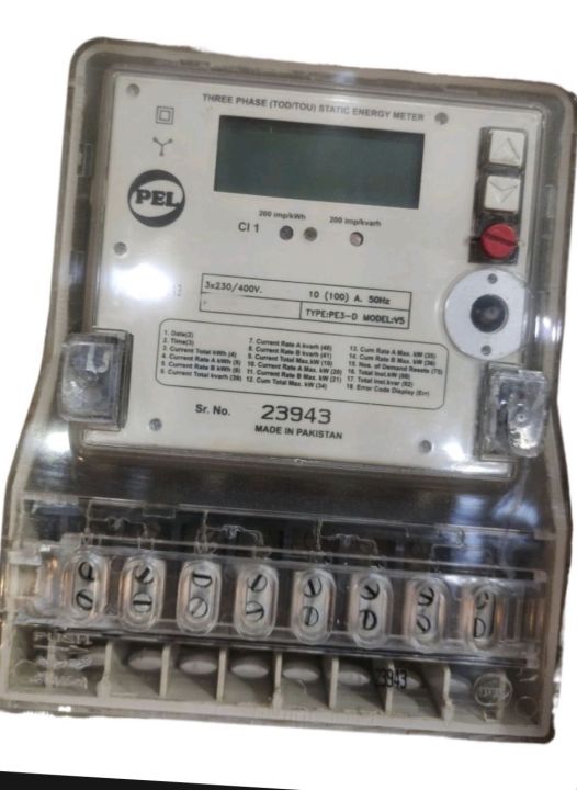 PEL three phase meter pakistan msde orignal electric meter | Daraz.pk