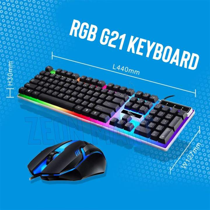 2025 Gaming mouse and keyboard combo g21 rgb keyboard mouse combo RGB ...