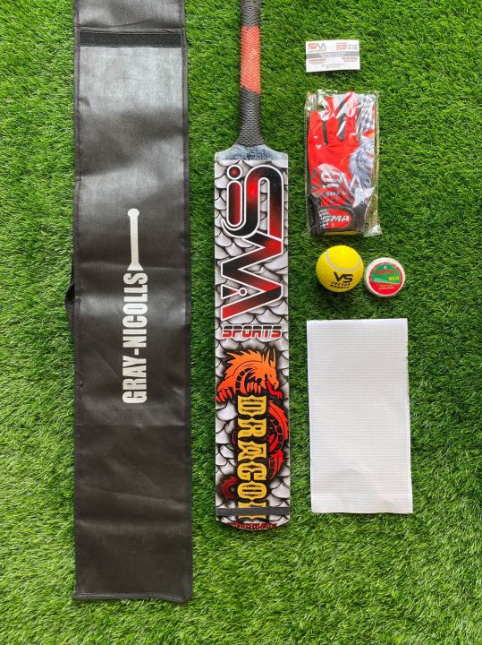 SMA Sports Professional Tape Ball Bat Cricket Kit – Complete Set with ...