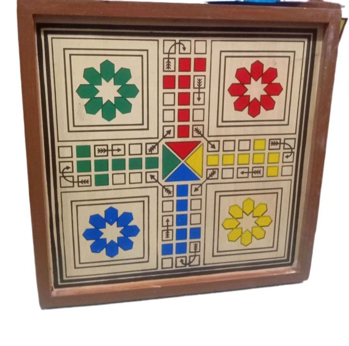 24 Inches ludo game wooden ludo with goot and dice big size excellent ...