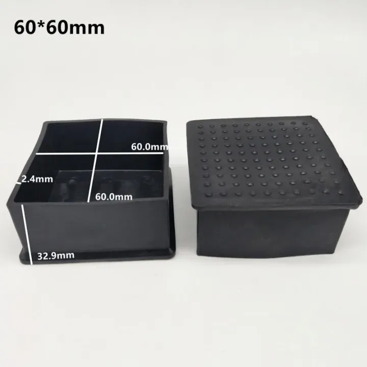 4-16Pcs Non-Slip Chair Leg Caps Rubber Square Floor Table Foot Cover ...