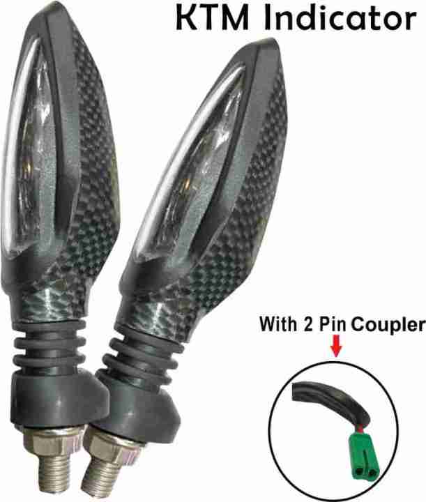 Carbon Fiber Finish Front,Rear LED Indicator For KTM Duke, Yamaha,TVS ...