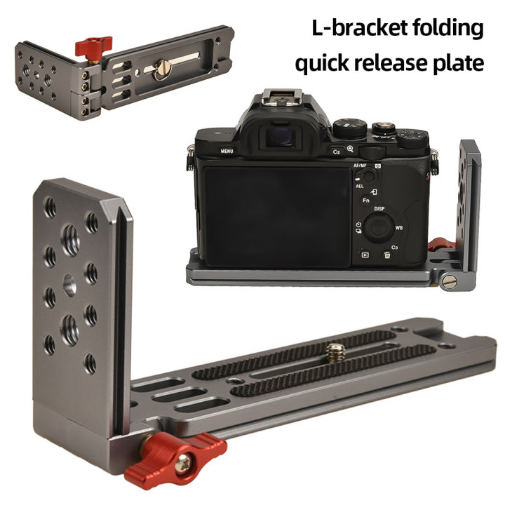 Universal Camera L Bracket Foldable L-Shape Mount Plate Vertical ...