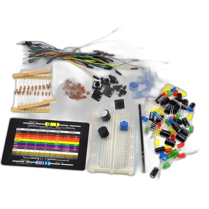 Starter Kit Resistor /LED / Capacitor / Jumper Wires Breadboard ...