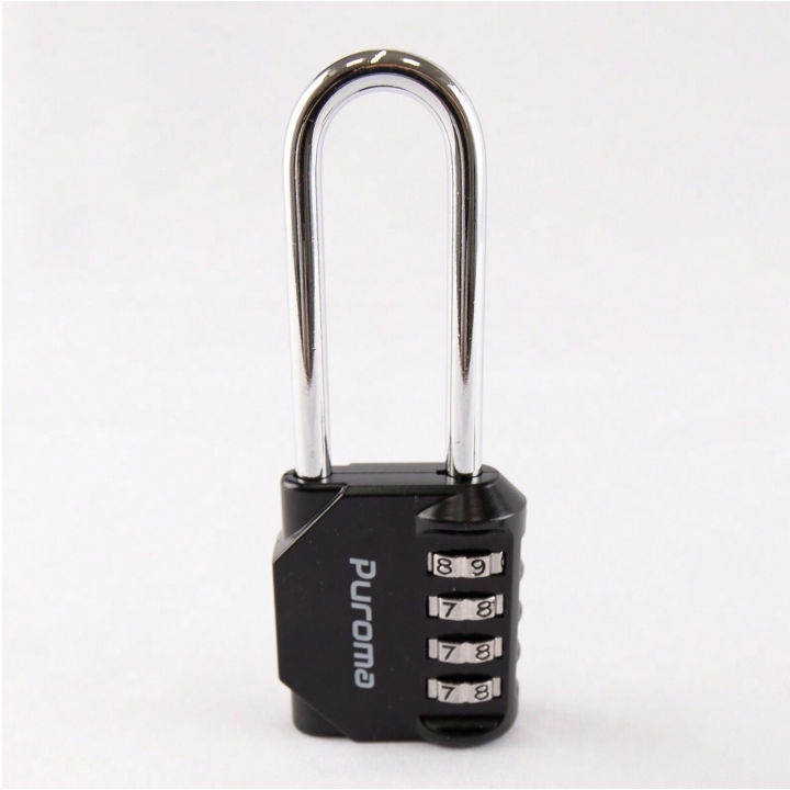 Combination Padlock Outdoor 4 Digit Long Shackle Waterproof Password ...