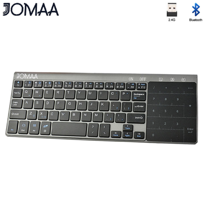 Slim 2.4G Wireless Keyboard with Touchpad Mouse Number Numeric USB Wireless Keypoard for Android ...
