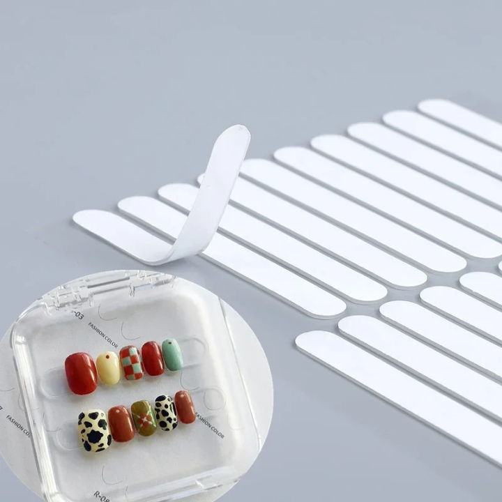 30pcs Nails Display Stand Glue Stickers Acrylic Practice Showing False ...