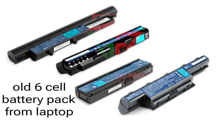 Laptop 6 cell old battery pack for various D-I-y use. | Daraz.com.bd