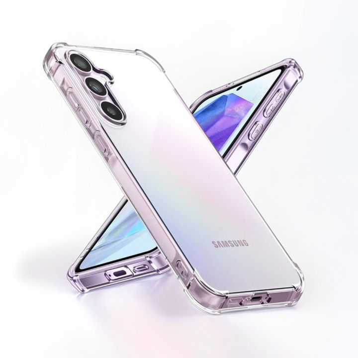 Samsung galaxy A55 5G Flexible Clear Transparent Soft TPU Back Case ...
